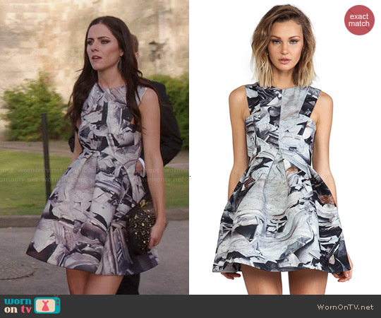 WornOnTV: Princess Eleanor’s printed fit and flare dress and cutout ...