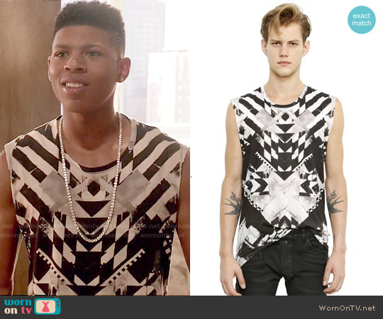 WornOnTV: Hakeem’s black and white printed muscle tank on Empire ...