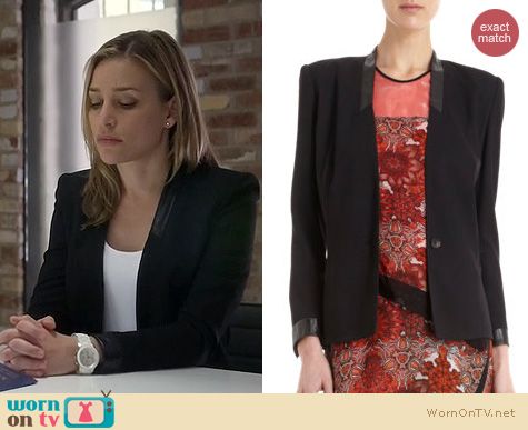 WornOnTV: Annie’s black leather trim blazer on Covert Affairs | Piper ...