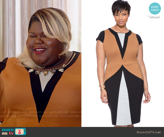 WornOnTV: Becky’s tan colorblock dress on Empire | Gabourey Sidibe ...