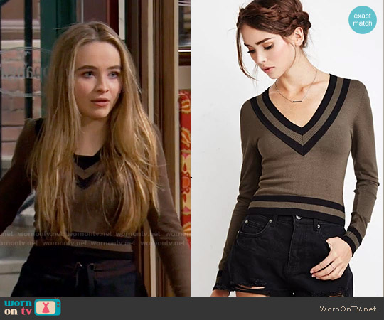 WornOnTV: Maya’s brown cropped varsity sweater on Girl Meets World ...