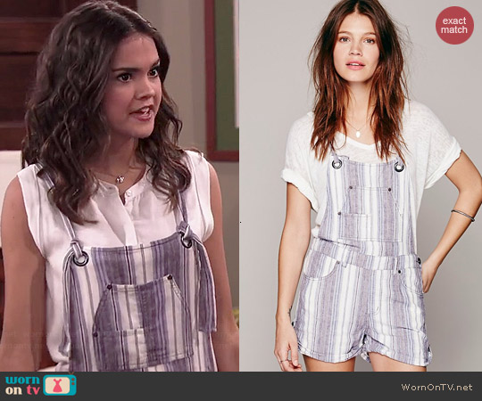WornOnTV: Shaylee’s striped overalls on Jessie | Clothes and Wardrobe ...