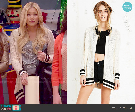 WornOnTV: Lindy’s lace varsity jacket on I Didn’t Do It | Olivia Holt ...