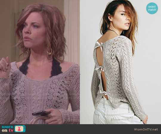 WornOnTV: Melanie’s sweater with lace up back on Days of our Lives ...