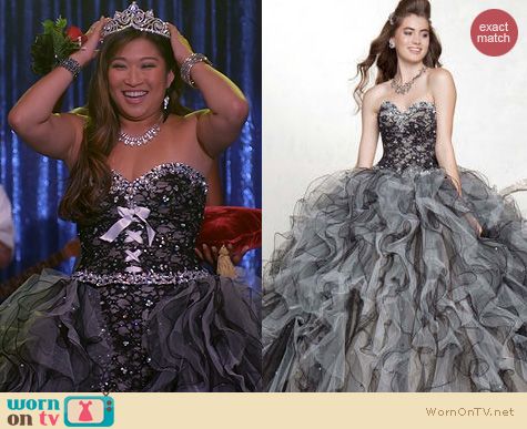 WornOnTV: Tina’s black ruffled prom dress on Glee | Jenna Ushkowitz ...