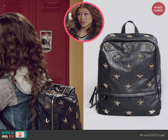 WornOnTV: KC’s denim hoodie and leather star studded backpack on KC ...