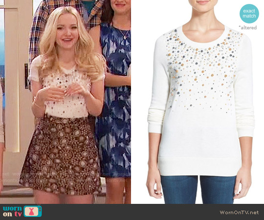 WornOnTV: Liv’s gold paisley skirt and pearl studded top on Liv and ...
