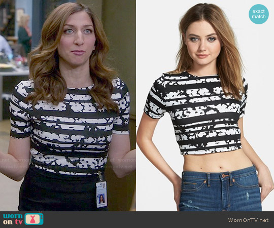 WornOnTV: Gina’s black and white striped print top on Brooklyn Nine ...