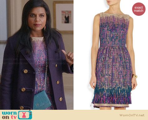 WornOnTV: Mindy’s purple tweed dress on The Mindy Project | Mindy ...