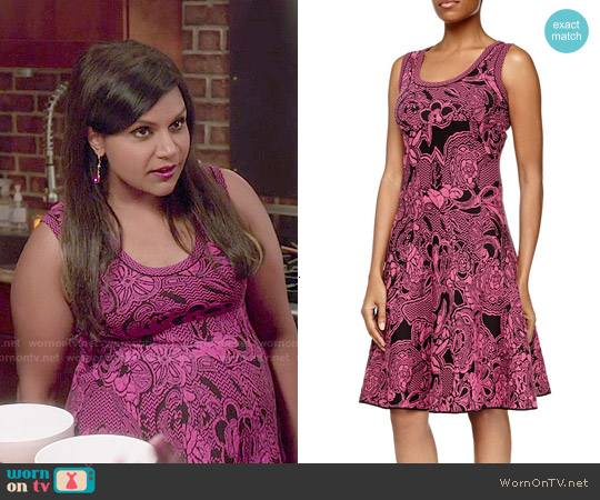 WornOnTV: Mindy’s pink and black floral dress on The Mindy Project ...