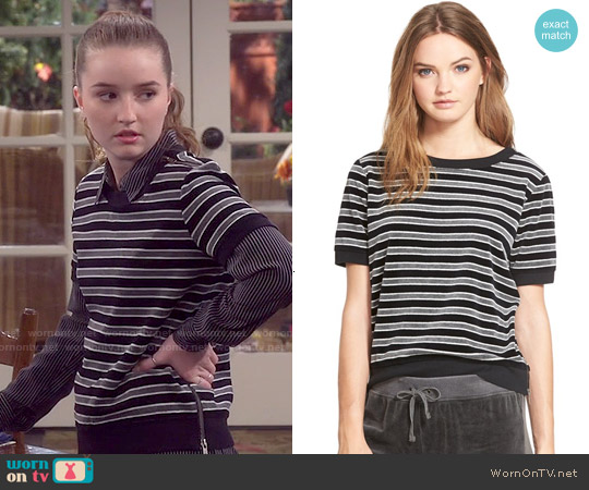 WornOnTV: Eve’s black striped short sleeve sweatshirt on Last Man ...