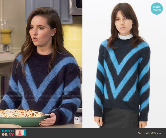 WornOnTV: Eve’s blue chevron sweater on Last Man Standing | Kaitlyn ...