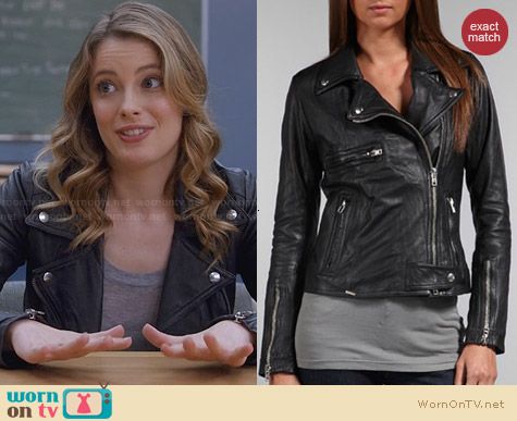 WornOnTV: Britta’s leather biker jacket on Community | Gillian Jacobs ...